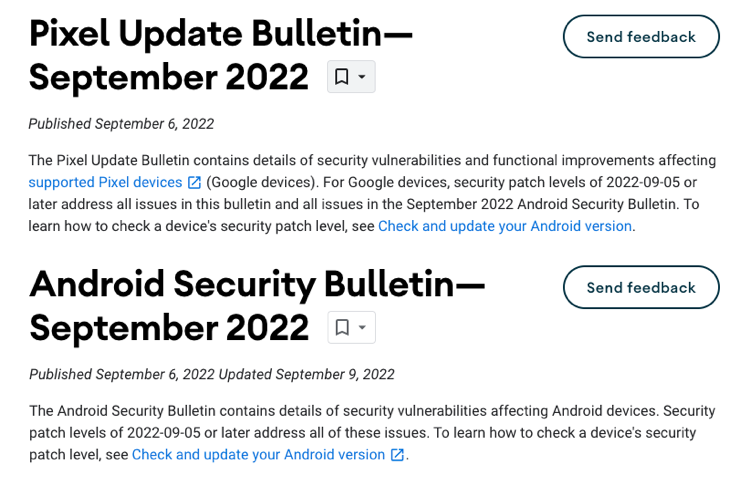 Google セキュリティ・ アップデート9月：Android／Pixel の脆弱性 46件に対応 – IoT OT Security News