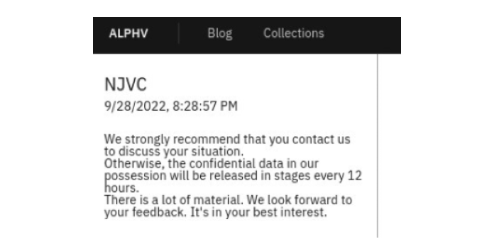 BlackCat ランサムウェア：米国の防衛関連企業 NJVC を攻撃 – IoT OT Security News