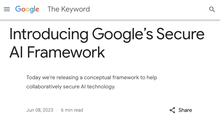 Google の人工知能フレームワーク SAIF：生成 AI の開発／運用を保護するために – IoT OT Security News