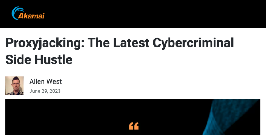 Proxyjacking という新たなキャンペーン：SSH サーバを Peer2Profit などに参加させて帯域を搾取 – IoT OT Security News