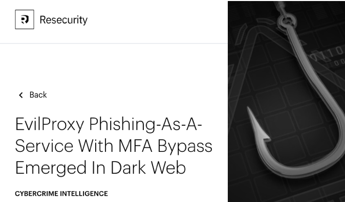 EvilProxy という PhaaS：大規模なクラウド・アカウント乗っ取りに利用されている – IoT OT Security News