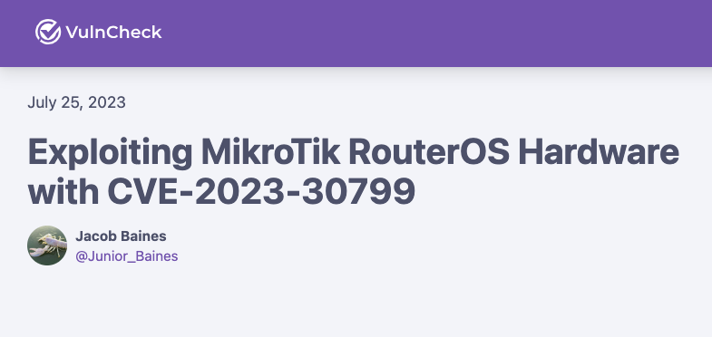 MikroTik RouterOS の深刻な脆弱性 CVE-2023-30799：50万台以上にハッキングの可能性 – IoT OT Security News