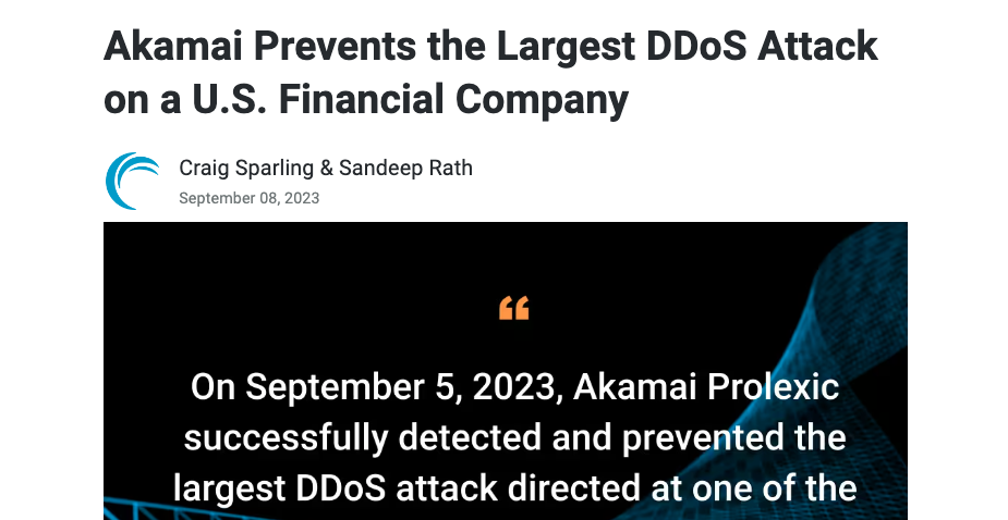 Akamai が防御した最大級の DDoS 攻撃：米国の大手金融機関が標的だった – IoT OT Security News