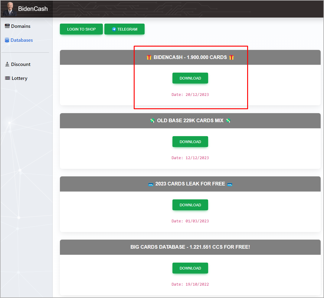 BidenCash ダークウェブ・マーケット：190万枚のクレカ情報を無料で提供 – IoT OT Security News