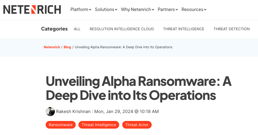Alpha ランサムウェアとDark Web 上のリークサイト：被害者が増えるのか？ – IoT OT Security News