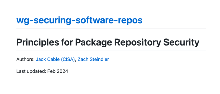 CISA が OSS セキュリティ・サミットを開催：Principles for Package Repository Security とは ...