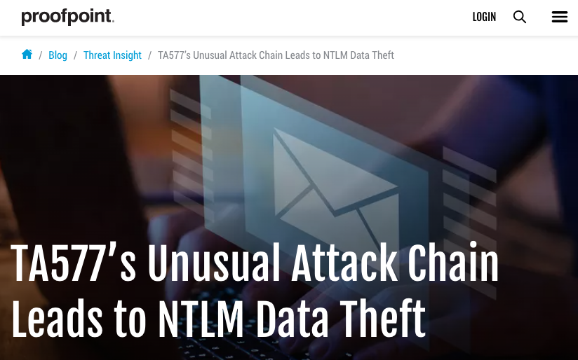 NTLM 認証の脆弱性を悪用：TA577 が仕掛けるキャンペーンの実態とは？ – IoT OT Security News