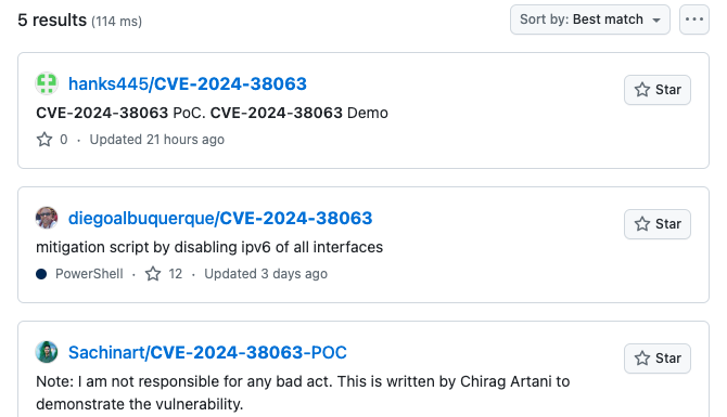 Windows の深刻な脆弱性 CVE-2024-38063：GitHub 上の偽 PoC エクスプロイトに御用心 – IoT OT Security News