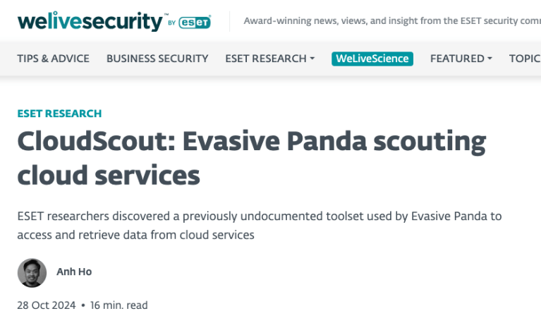 中国ハッカー Evasive Panda：CloudScout を使用してセッション・クッキーを窃取 – IoT OT Security News