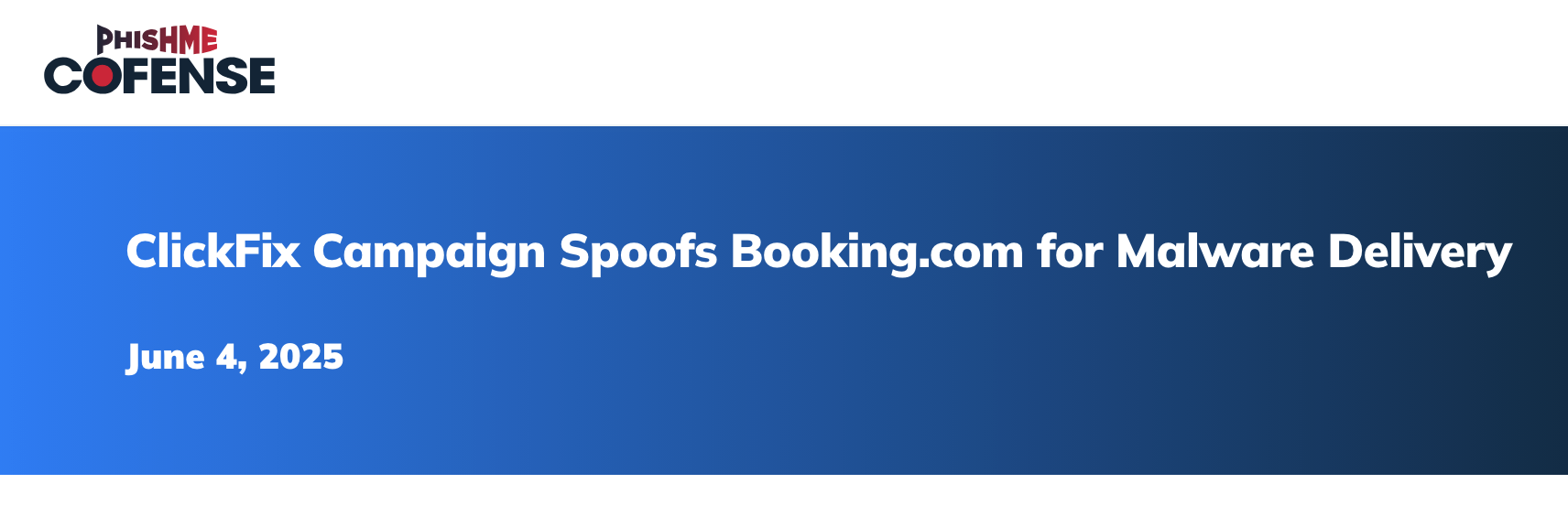 ClickFix フィッシング・メールとは？ Booking.com などを装う攻撃キャンペーン – IoT OT Security News